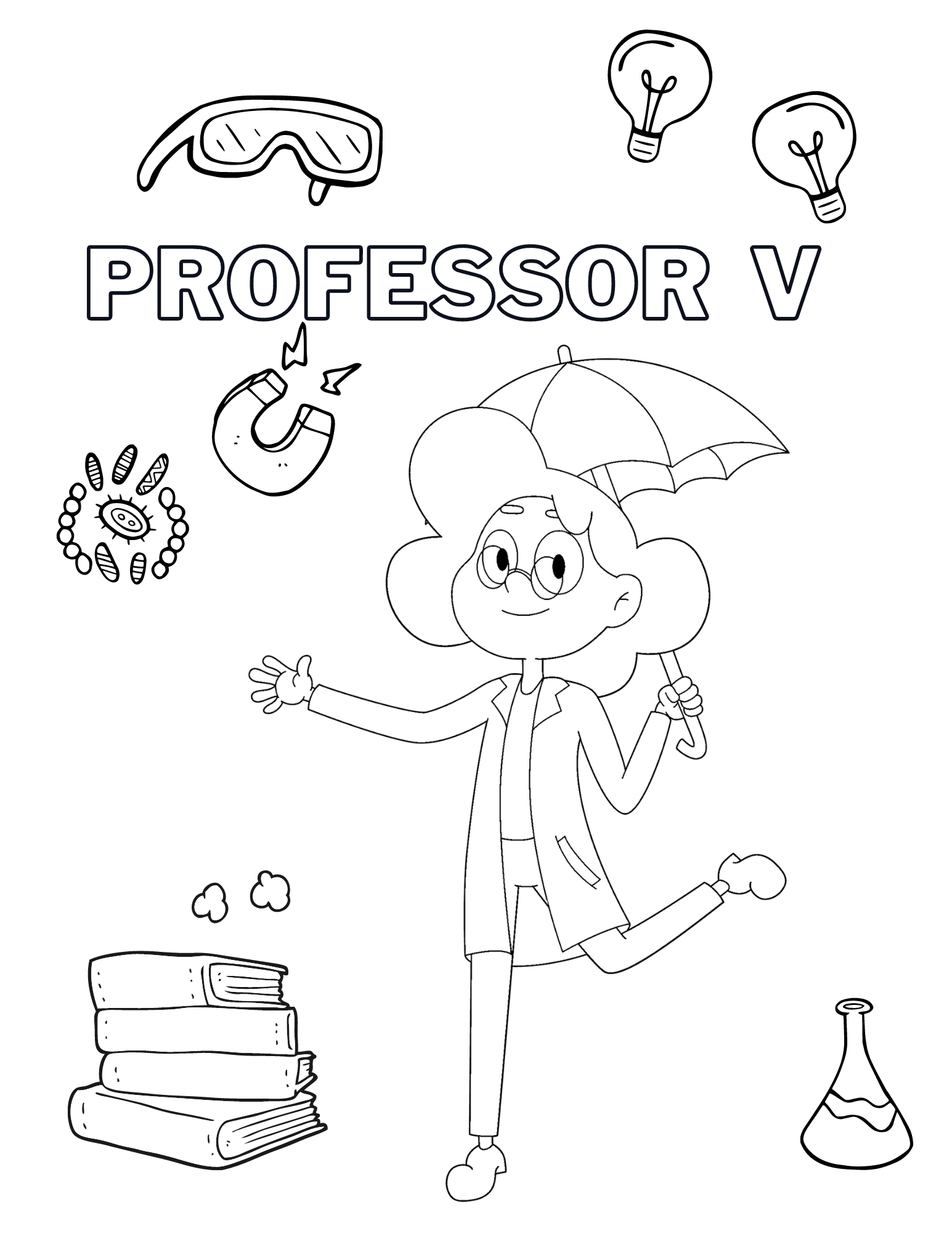 Free Download - Professor V Coloring Sheet (1 Quantity = Unlimited Dow ...