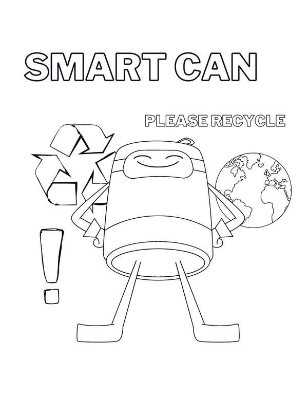 Free Download - Smart Can Coloring Sheet (1 Quantity = Unlimited Downl ...