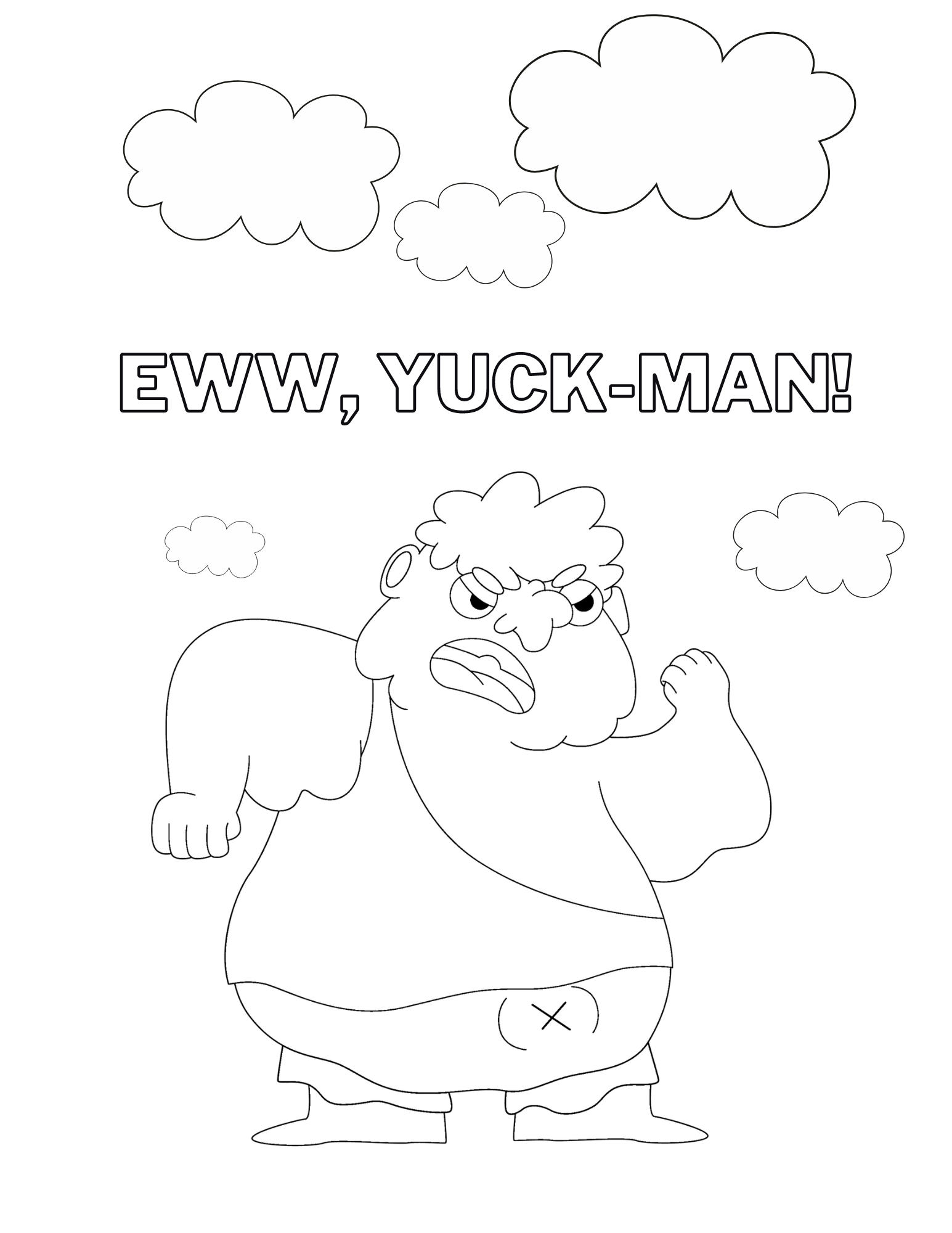 Free Download - Yuck-Man Coloring Sheet (1 Quantity = Unlimited Downlo ...